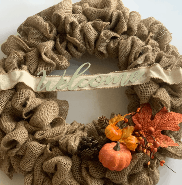 How to Make an Easy Fall Burlap Wreath - A Well Purposed Woman