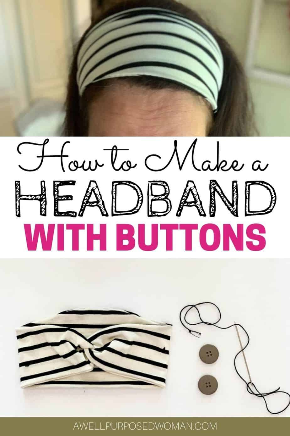 DIY Headband with Buttons for Face Masks (Free Pattern) - A Well ...
