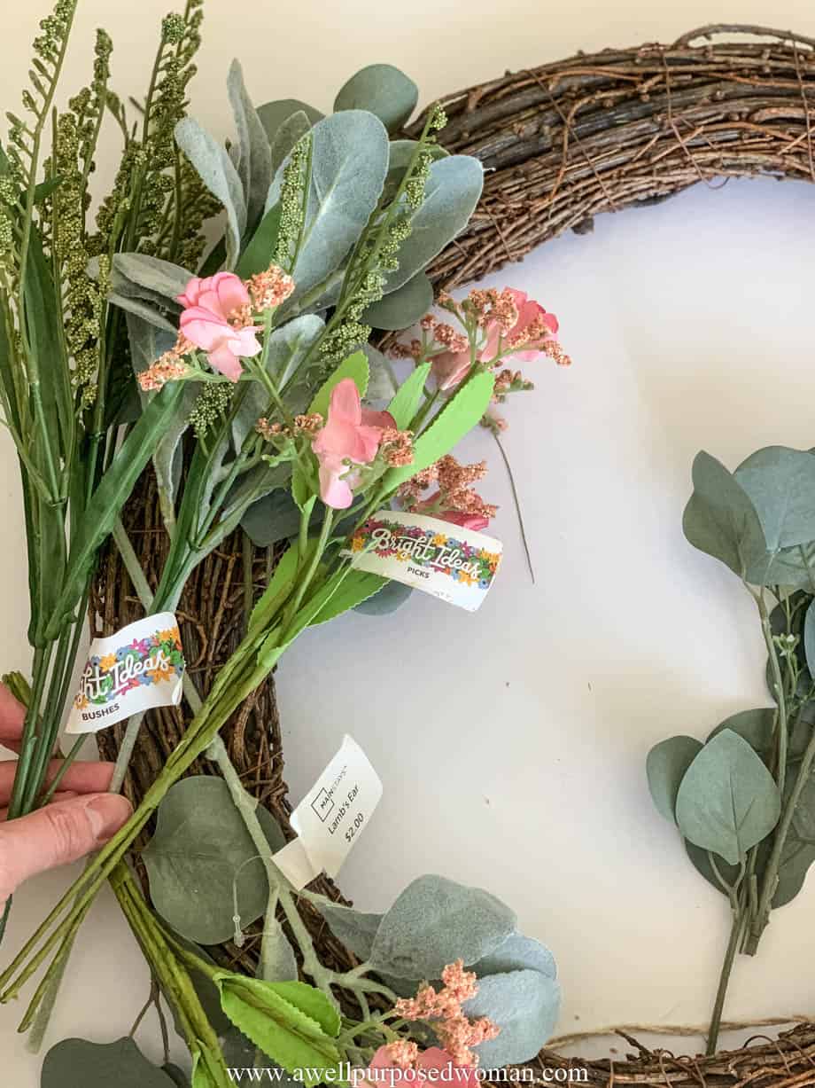 How to Make an Easy Spring Grapevine Wreath - A Well Purposed Woman