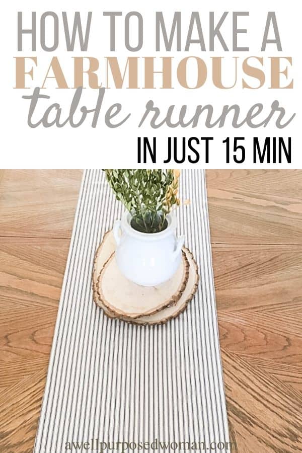 How To Make A Farmhouse Table Runner A Well Purposed Woman