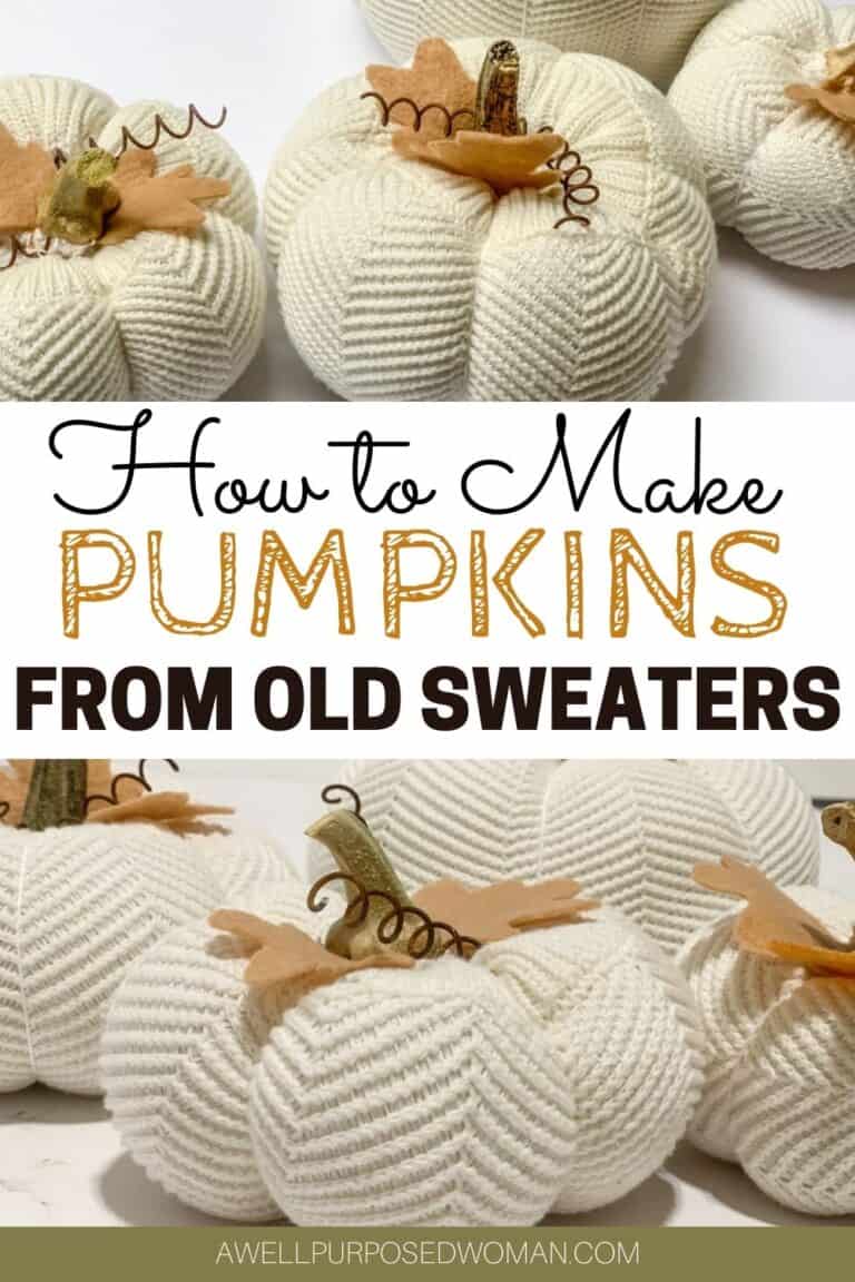 How to Make Fabric Pumpkins from Old Sweaters - A Well Purposed Woman